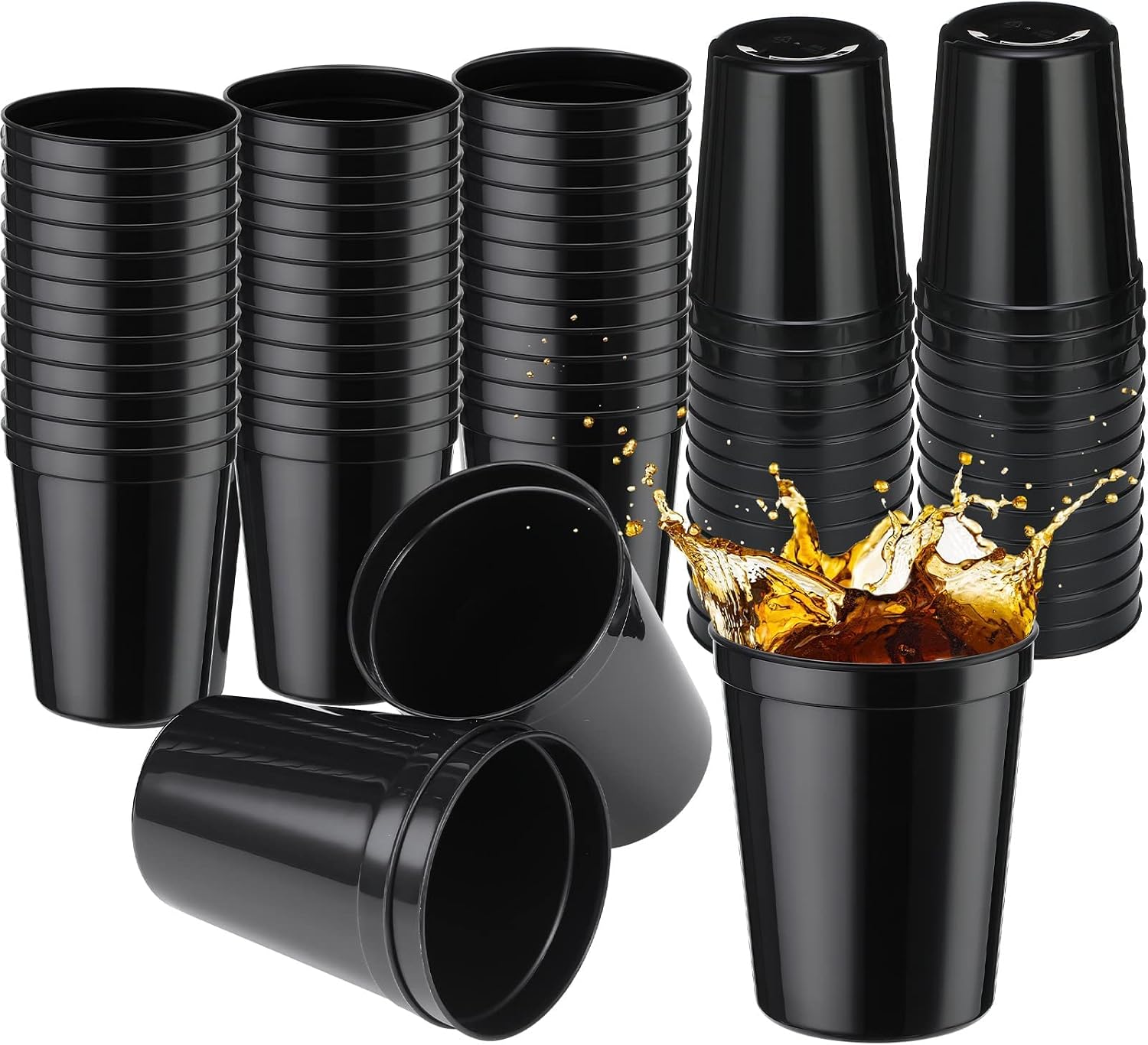 Amazon.com: 16oz Stadium Plastic Cups Blank Reusable Drink Tumblers ...