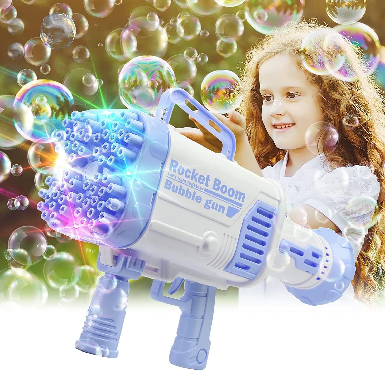 Bubble Machine Guns, 32 Holes Bubble Machine, Bubble Solution, ROCKET ...