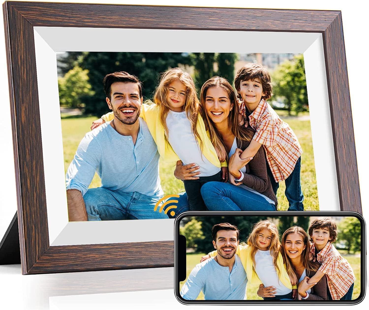 Amazon.com : Frameo 10.1 Inch WiFi Digital Picture Frame, 1280x800 HD ...