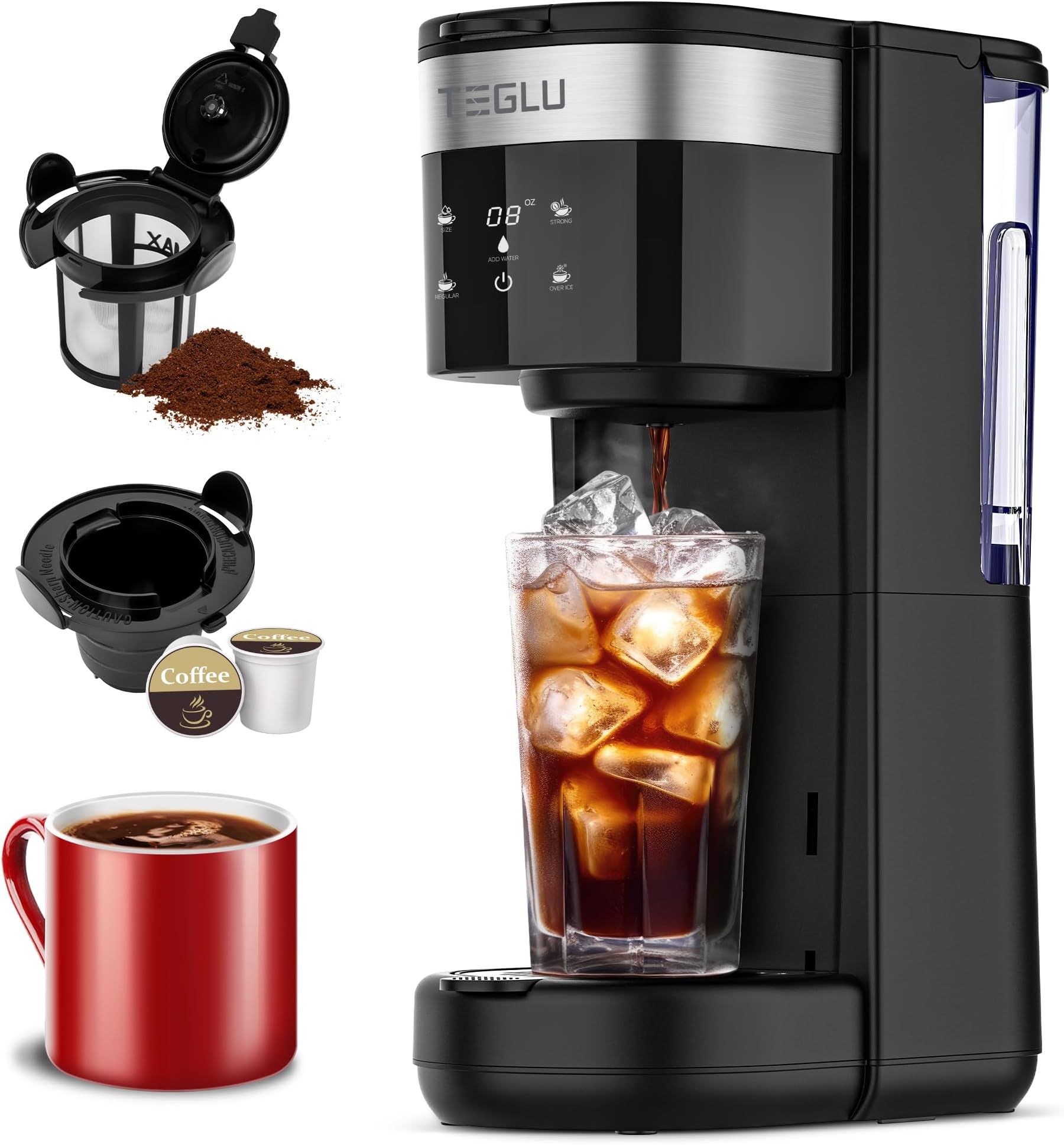 Amazon.com: Tastyle Single Serve Coffee Maker, Iced and Hot Coffee ...