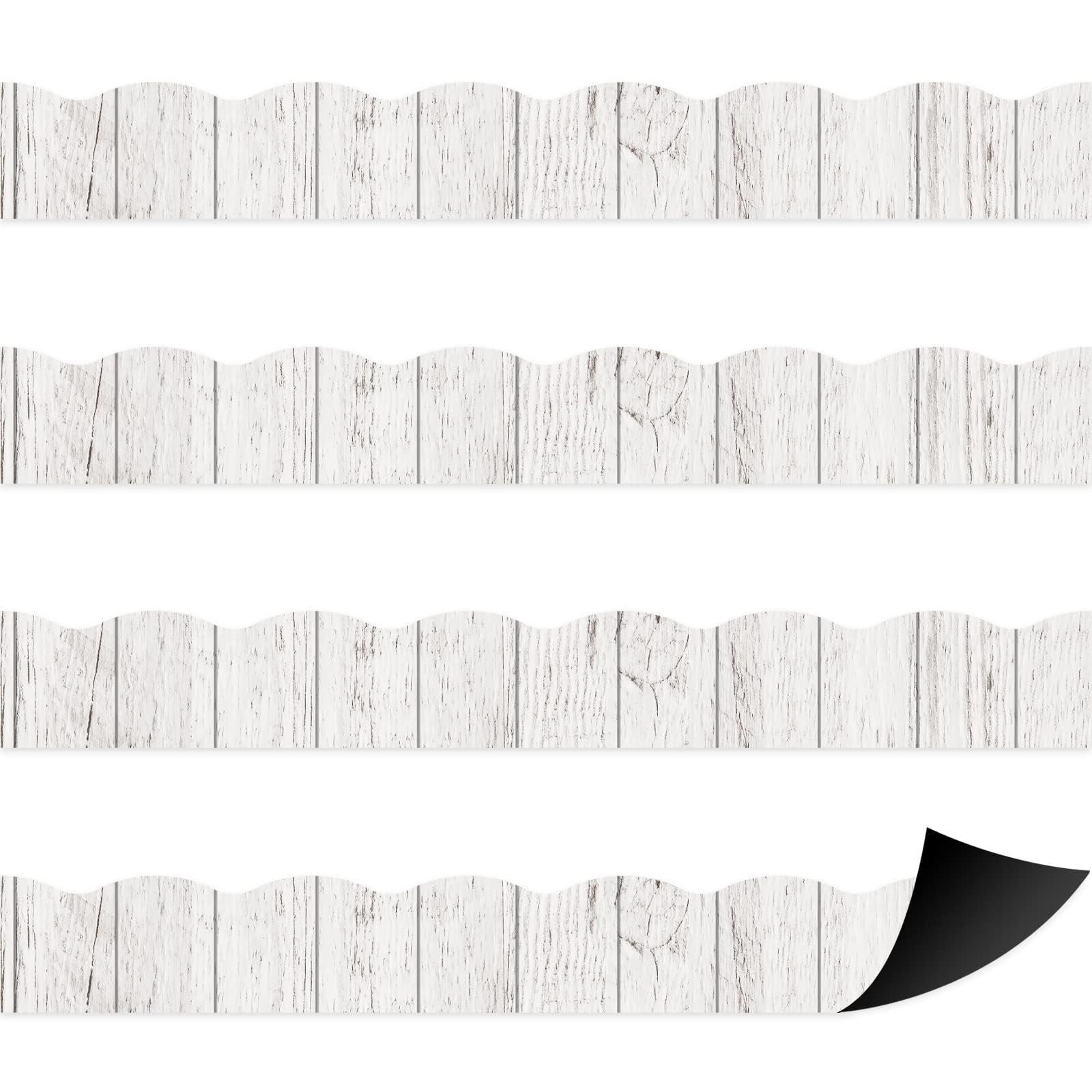 Snapklik.com : 24Pieces Magnetic White Wood Classroom Bulletin Board ...