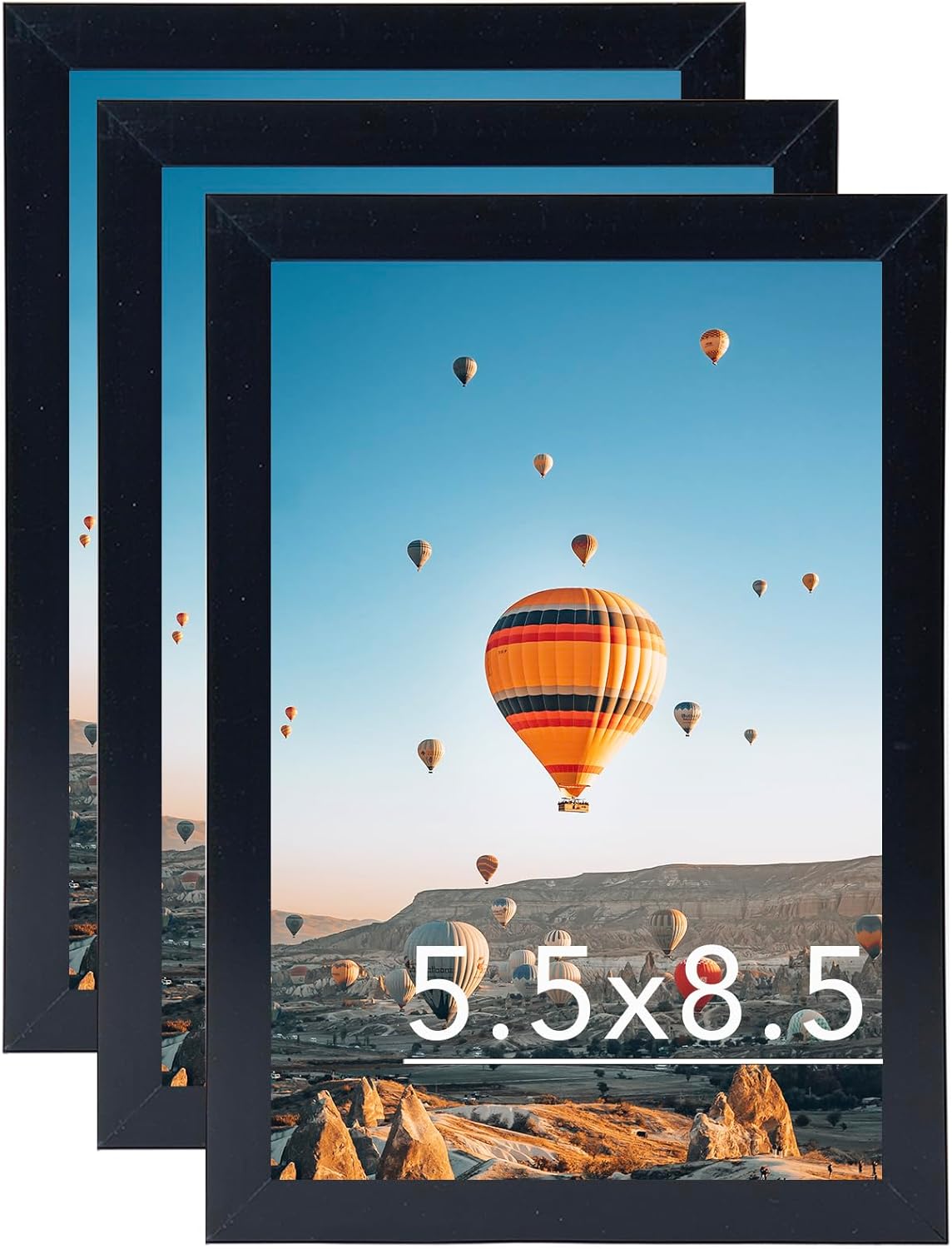 Amazon.com - JCJMY 5.5x8.5 Picture Frame Set of 3 Black for Wall ...