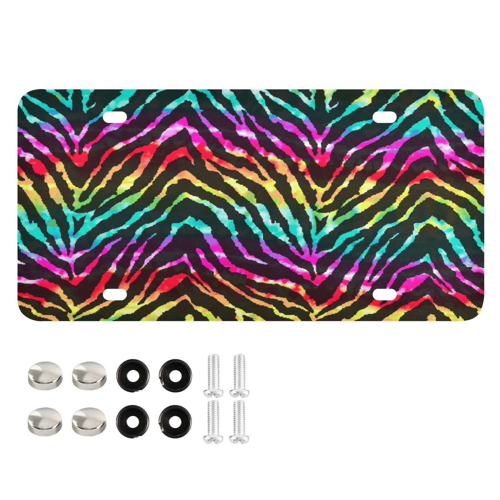 Zebra Print License Plate