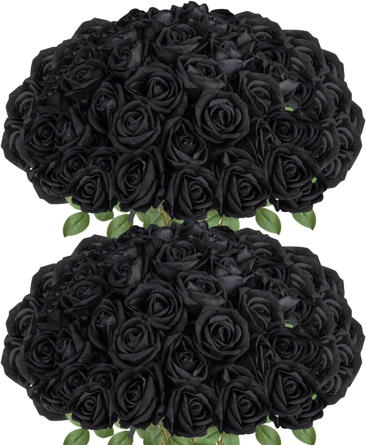 Amazon.com: LELEE Artificial Roses Bulk Black Silk Rose with Stem ...