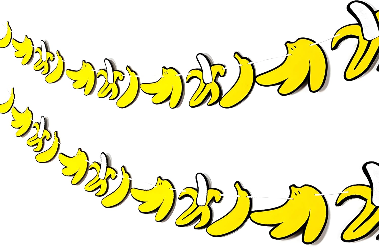 Amazon.com: 2pcs Banana Party Banner Yellow Banana Garland Twotti ...