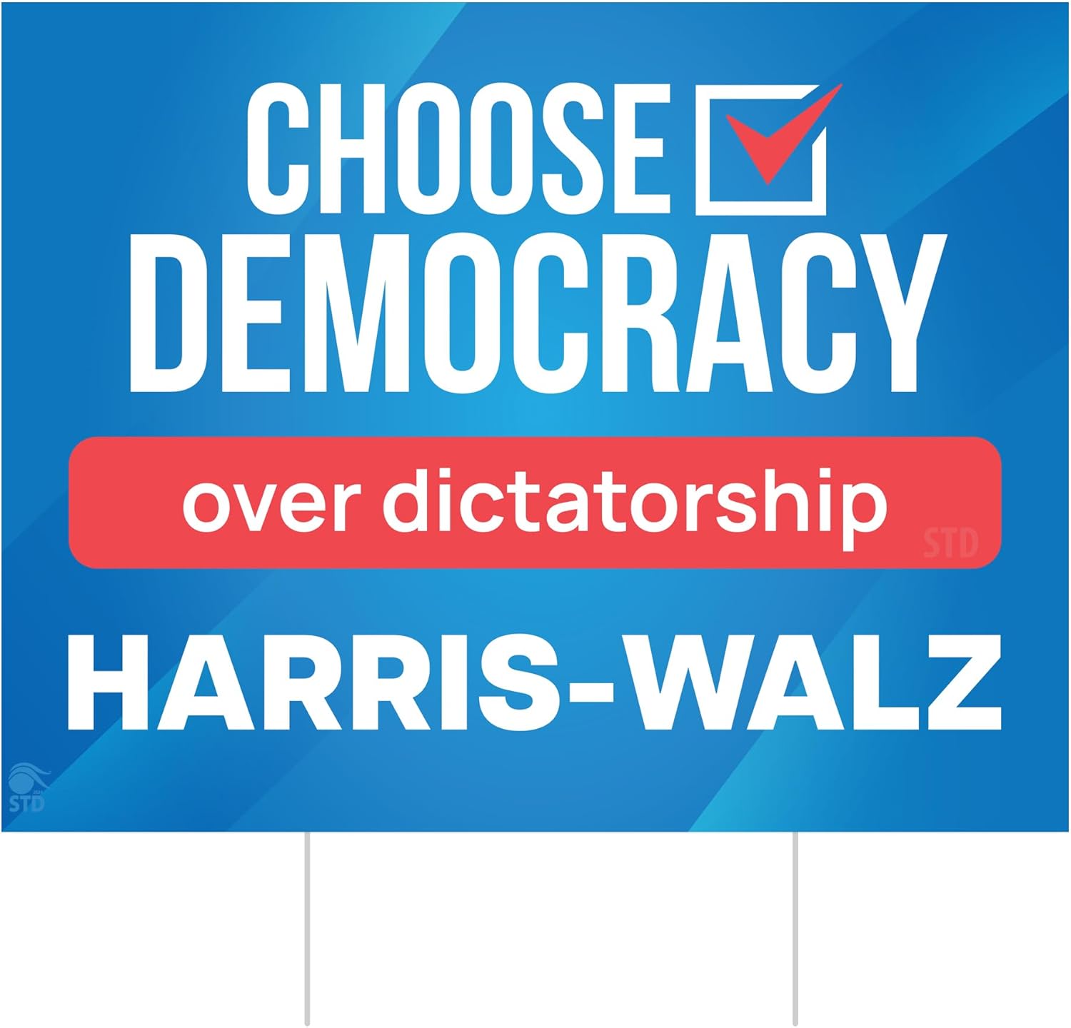 Amazon.com : STD Choose Democracy Over Dictatorship Yard Sign | Anti ...