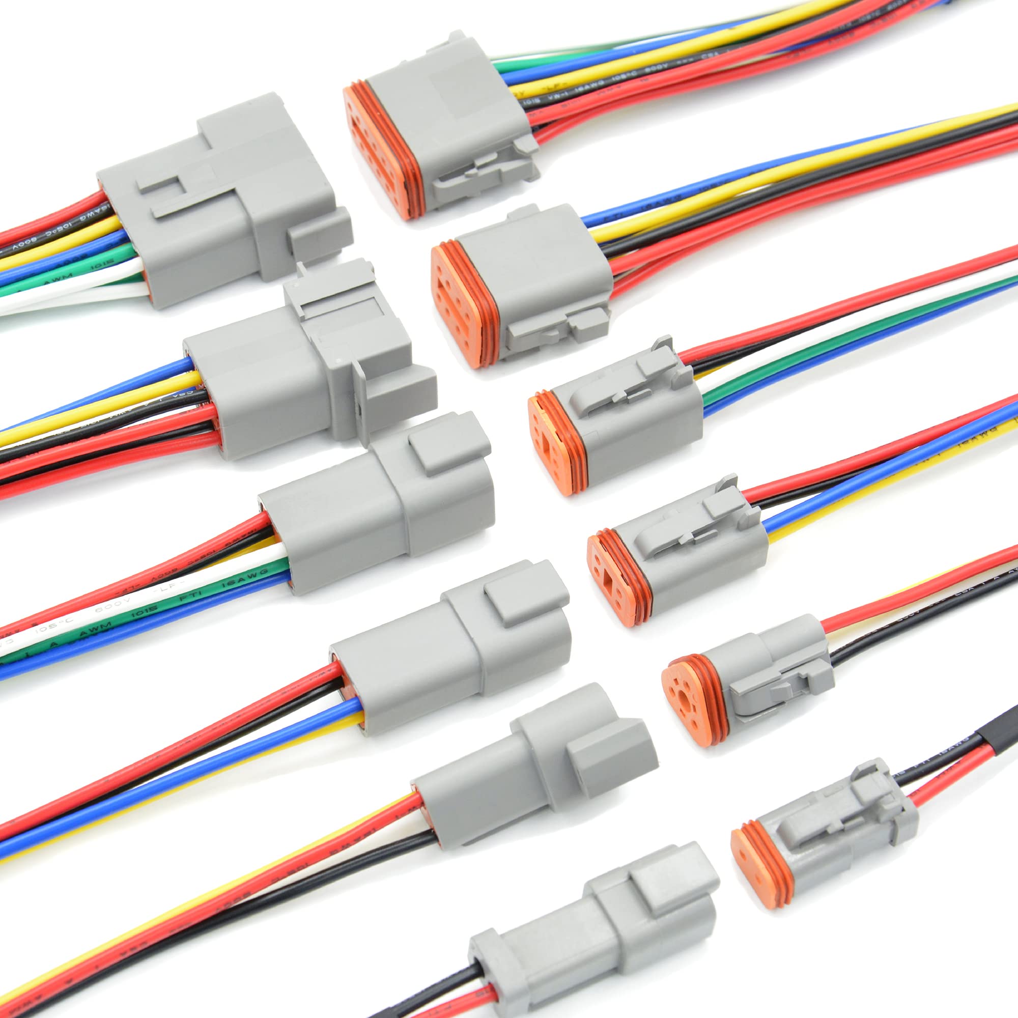 Buy 8 Set 2 Pin DT Deustch Waterproof Automotive Electrical Butt ...