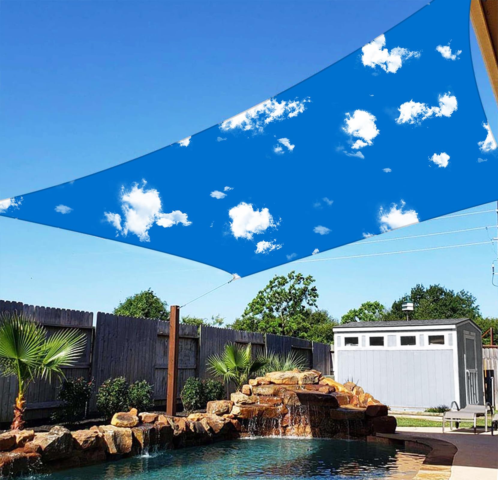 Amazon.com : TANG 16' x 23' Waterproof Sun Shade Sail Canpoy Blue Sky ...