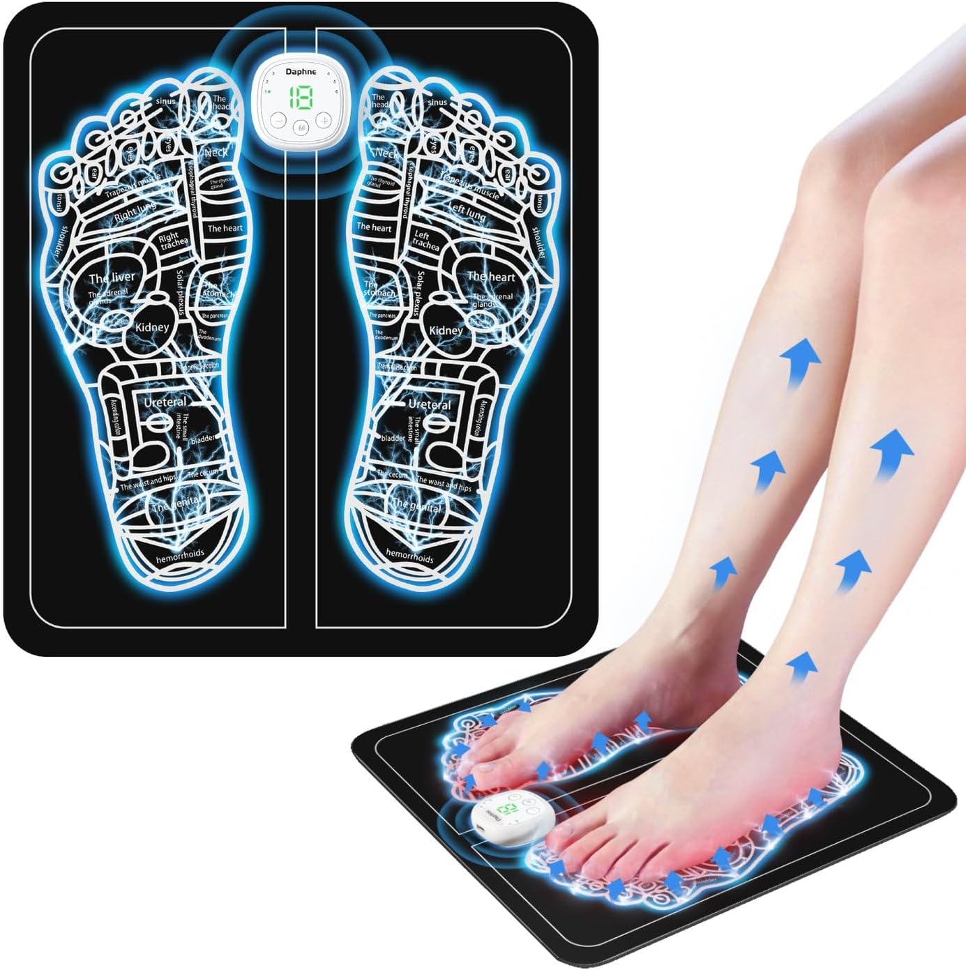Amazon.com: CrazySun EMS Foot Massager Mat for Neuropathy - Foot ...