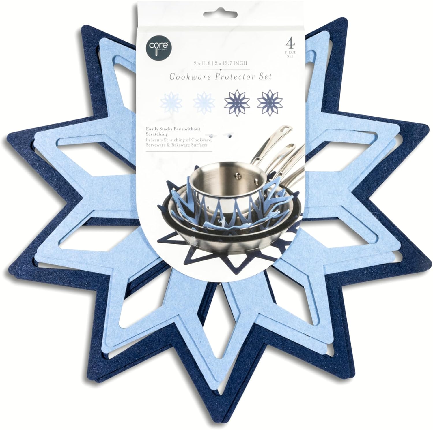 Amazon.com: Core Kitchen 4-Piece Set Cookware Protectors, Laser Cut ...