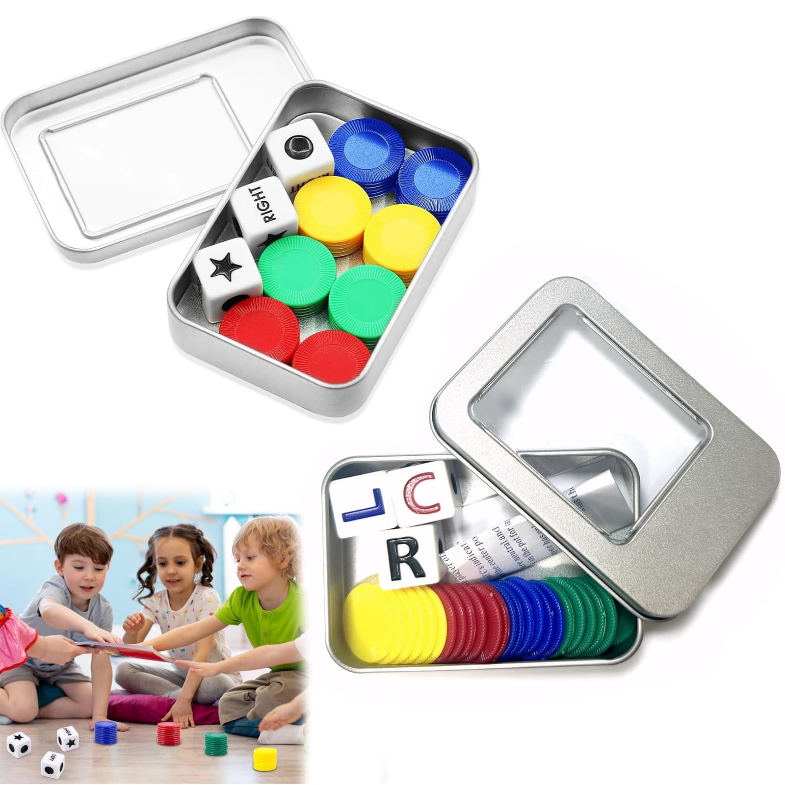 Left Right Centre Dice Game Fun Dice Games Set for Adults Including 6 ...