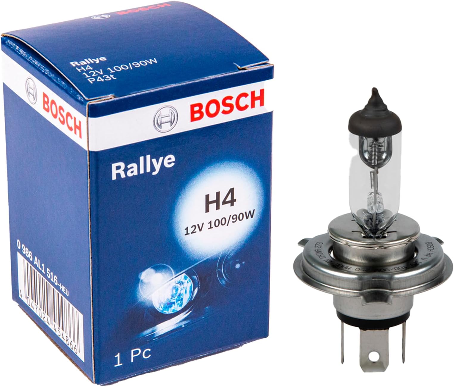 Bosch - Lâmpada de Farol H4 Bosch Rallye - 12V 100/90W Halógena | Amazon.com.br