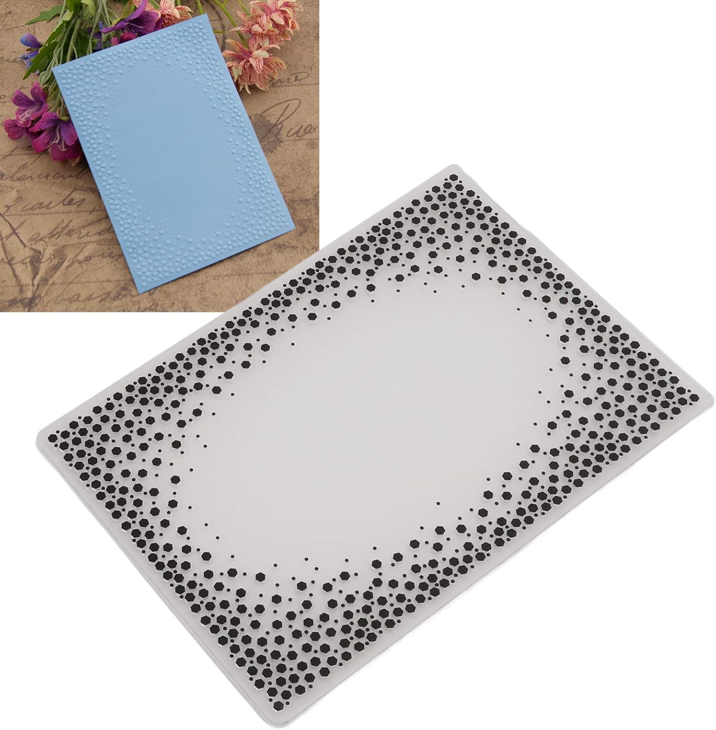 Buy Vakitar 3 Pcs Embossing Folders Plastic Material Concave Convex ...