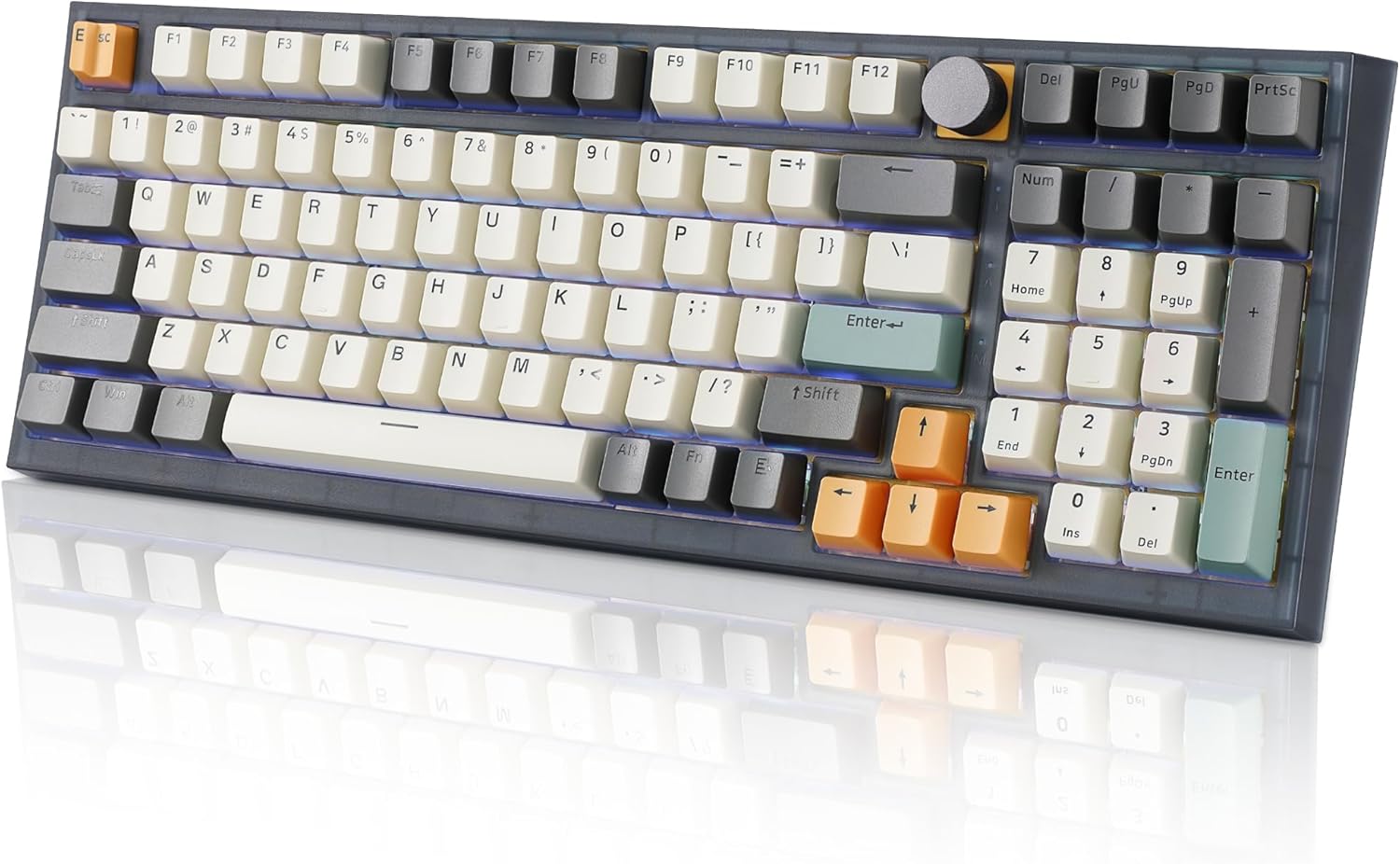 Amazon.com: Sawjay GK980 Wireless Mechanical Keyboard with Volume Knob ...