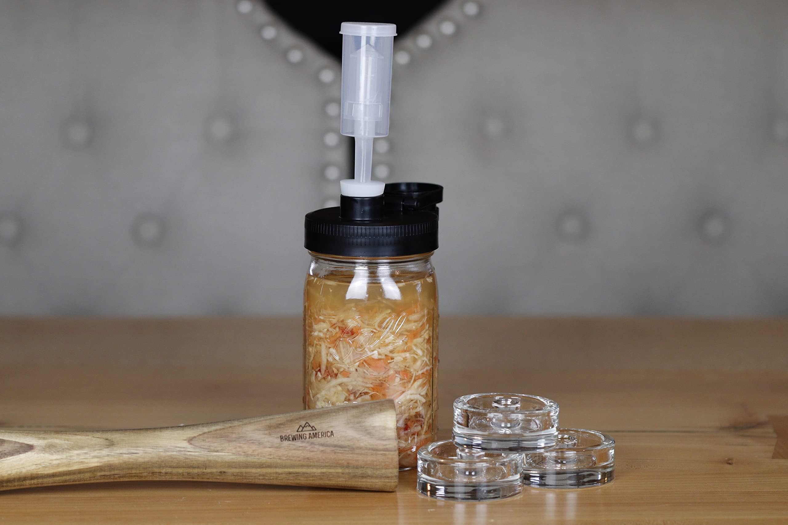 Amazon.com: Fermentation Kit with 1qt Jar, Pounder, Glass Weights and ...