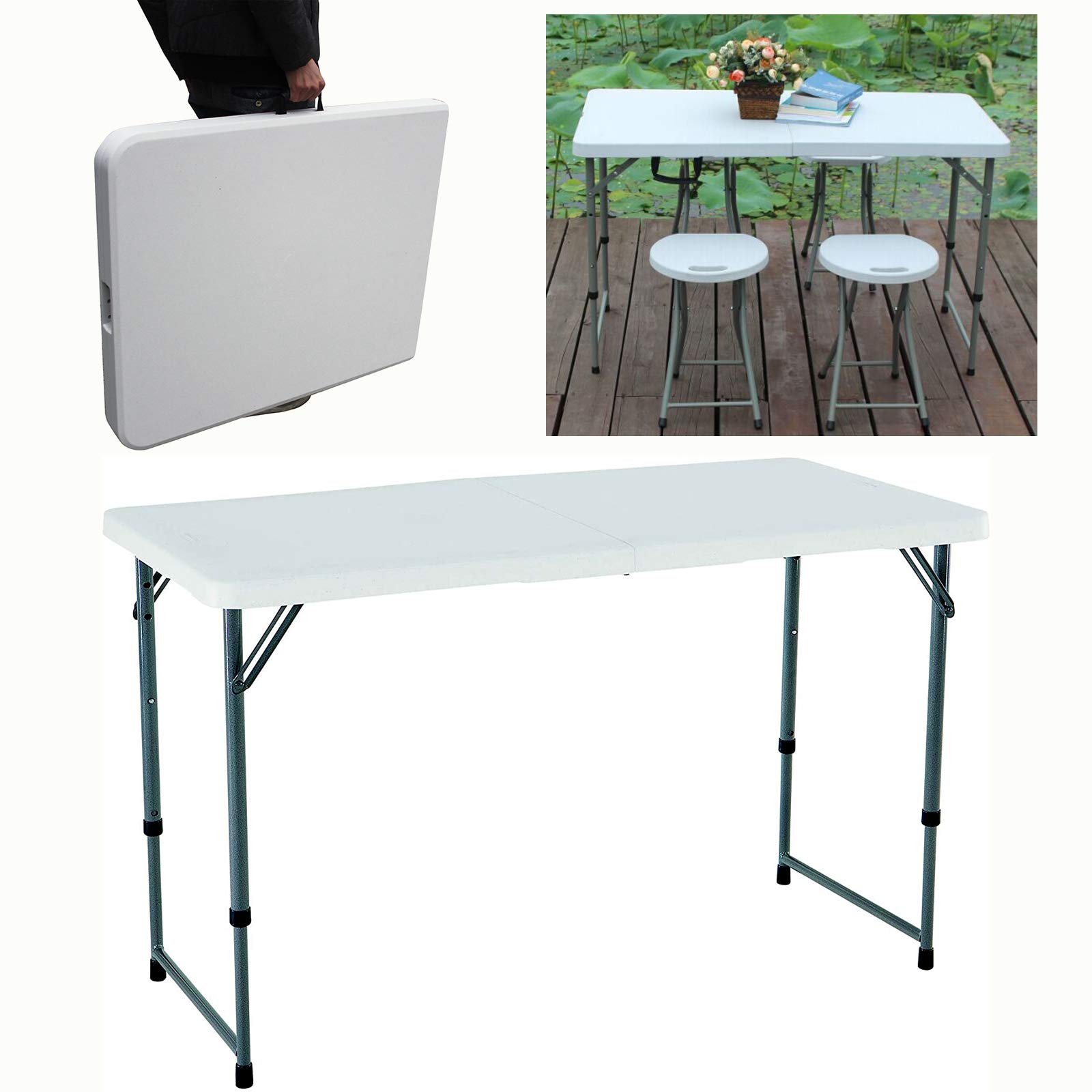 Buy Feidak Folding Table 4FT 1.2M Camping Catering Heavy Duty Folding ...