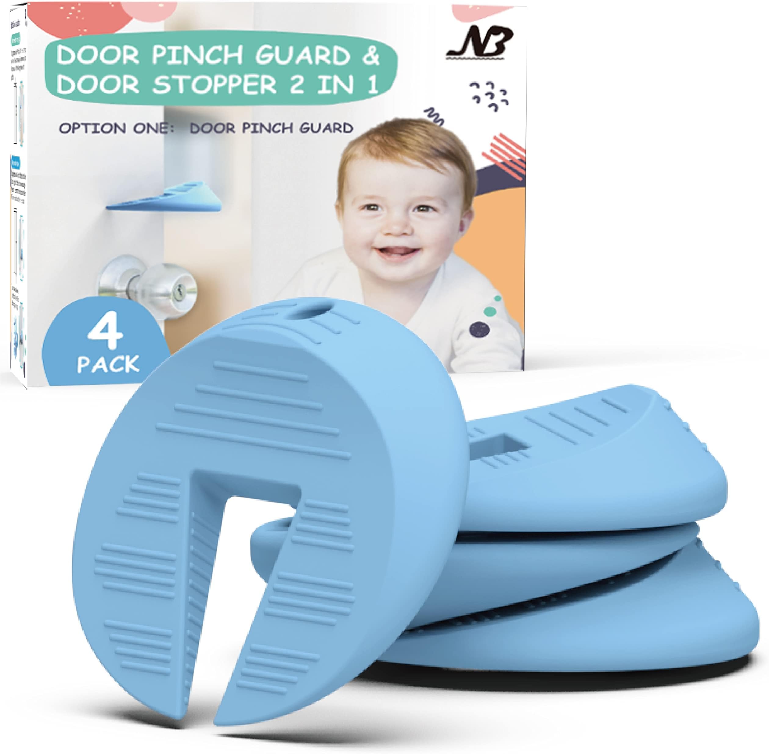 Amazon.com: Door Pinch Guard and Door Slam Stopper 6pk. Use Safety Door ...