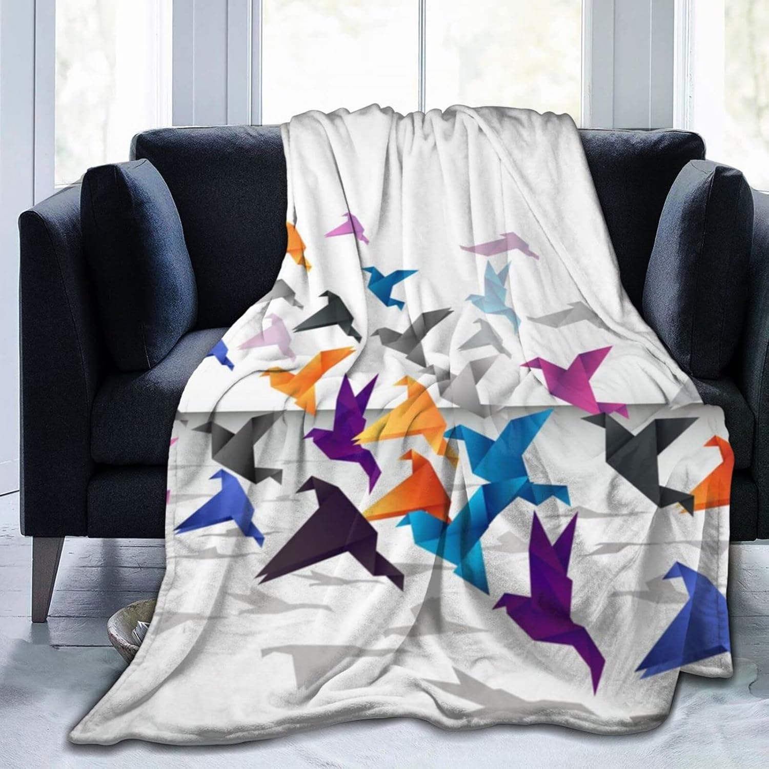 Amazon.com: Peace Birds Blanket Throw Soft Lightweight Flannel Fleece ...