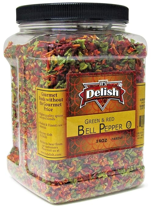 Amazon.com: Dehydrated Dried Red and Green Bell Peppers Mix by It's ...