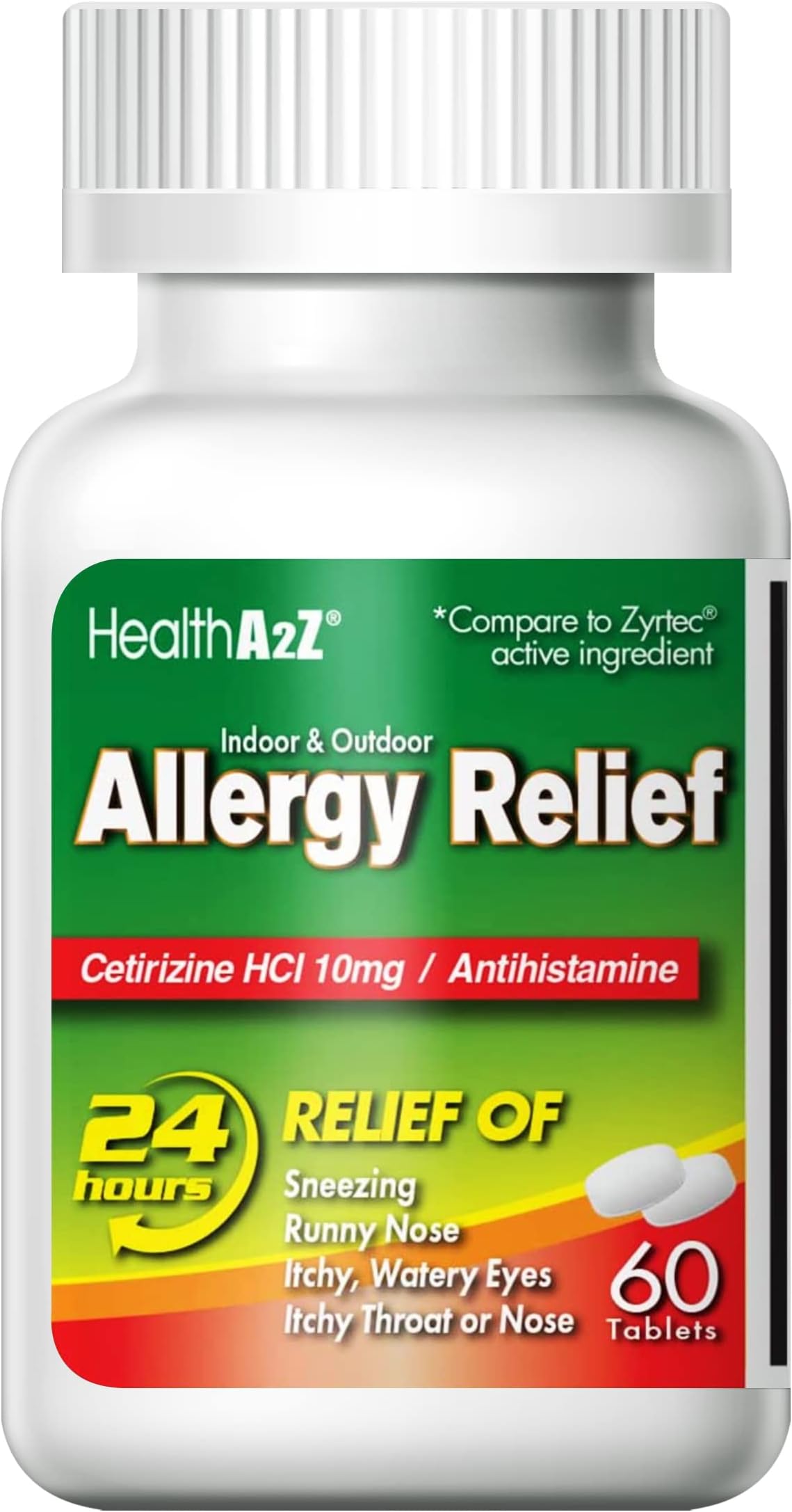Amazon.com: Equate Allergy Relief Cetirizine Hydrochloride Tablets 10 ...