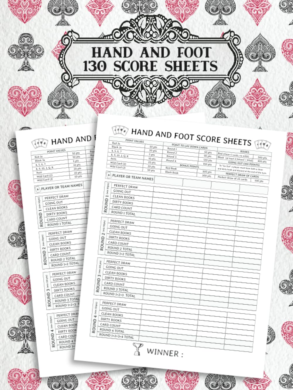 Amazon.com: Hand and Foot Scorekeeping Book with Rules: Large Score ...