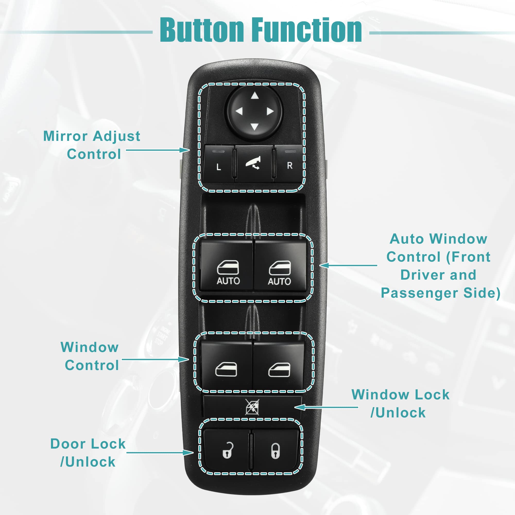 ACROPIX Car Front Left Driver Side Master Power Window Switch Fit for ...