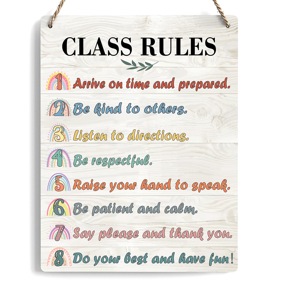 Simple Class Rules Middle School