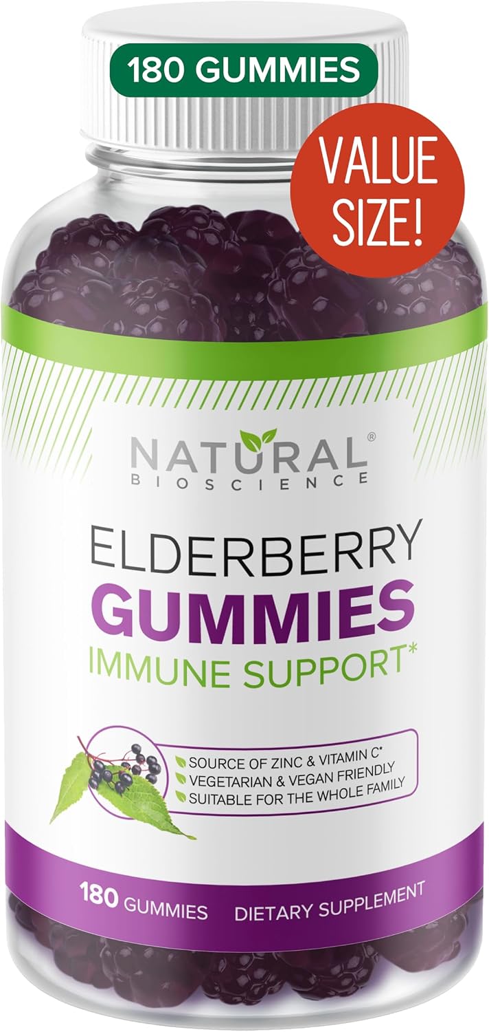 Amazon.com: Sambucus Elderberry Gummies with Vitamin C and Zinc Daily ...