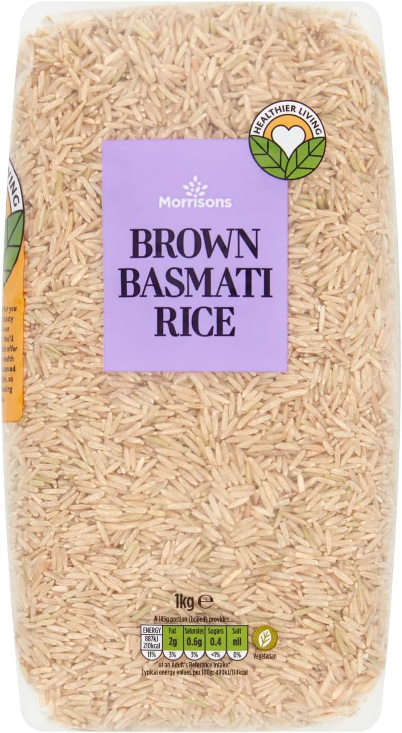 Morrisons Brown Basmati Rice, 1kg : Amazon.co.uk: Grocery