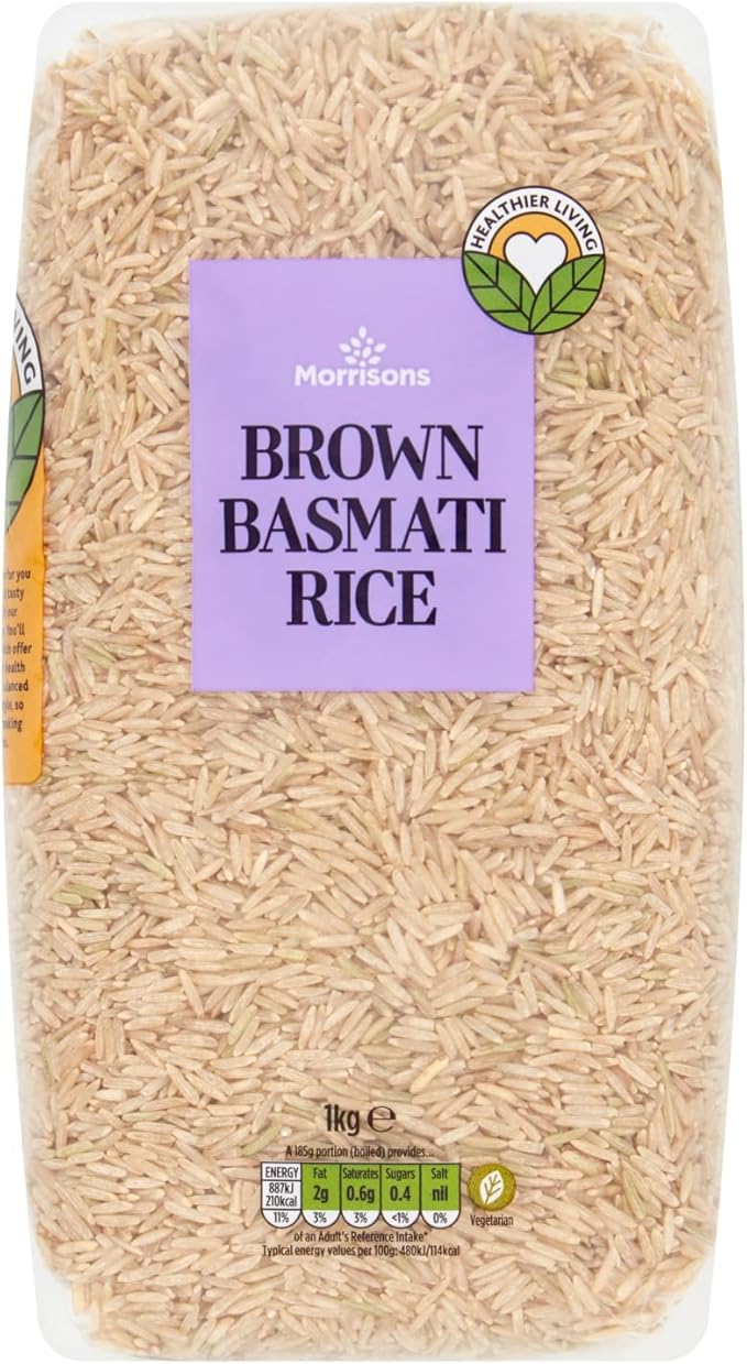 Morrisons Brown Basmati Rice, 1kg : Amazon.co.uk: Grocery