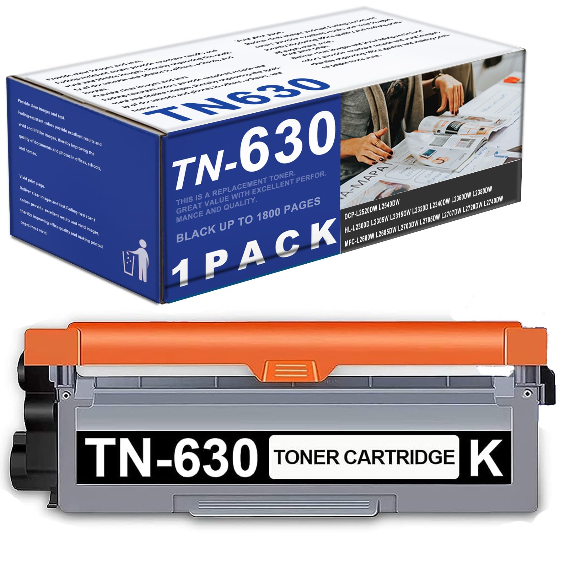 Amazon.com: HIYOTA TN-630 TN630 Compatible Black TN630 Toner Cartridge ...