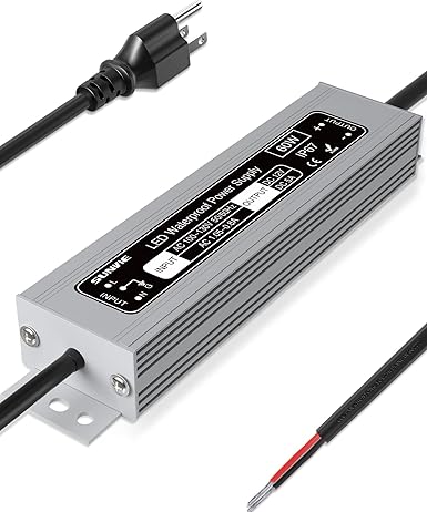 SUNVIE 60W LED Driver 12V DC Waterproof IP67 Low Voltage Power Supply ...