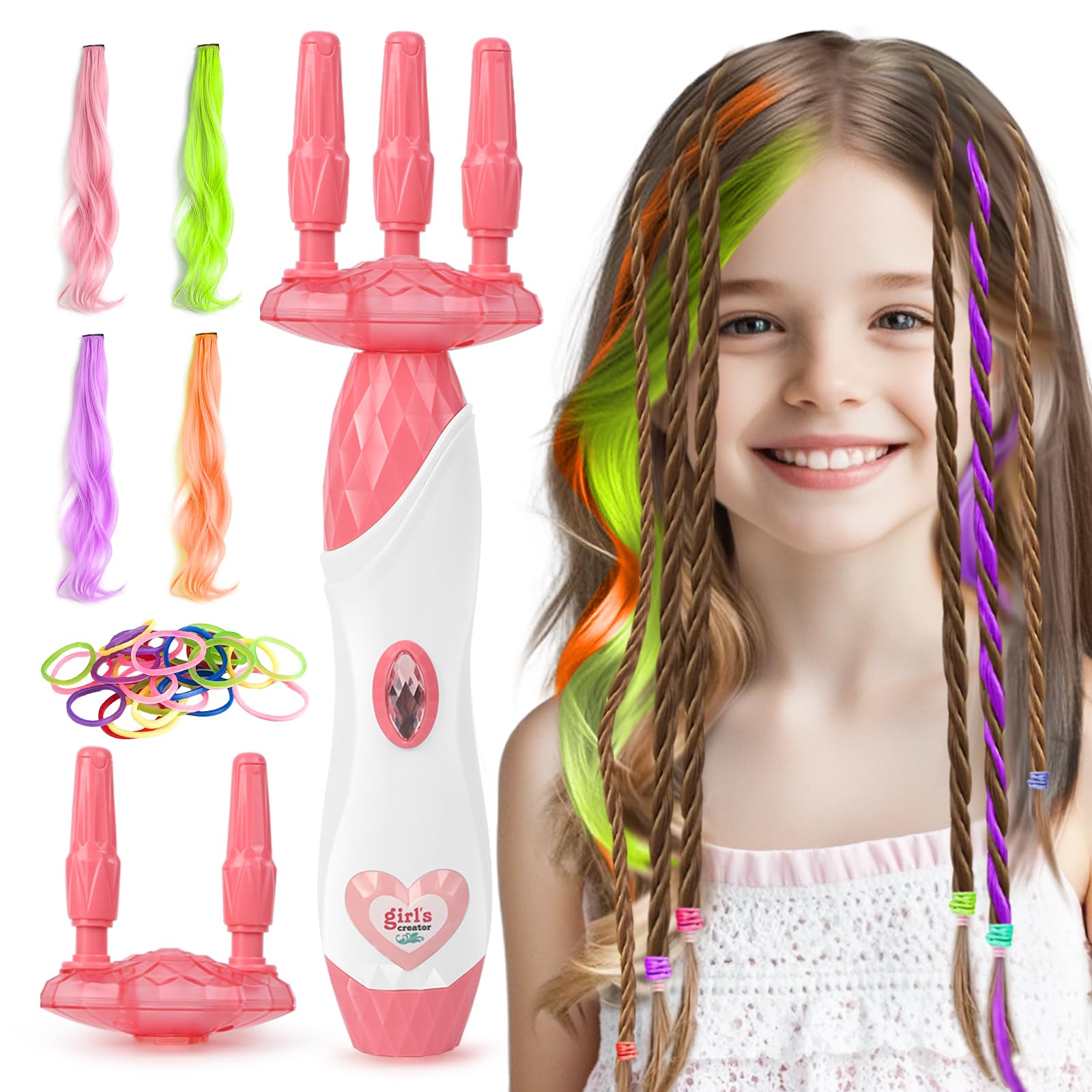 Amazon.com: DIY Hair Salon Toys for Girls, Automatic Hair Braiding ...