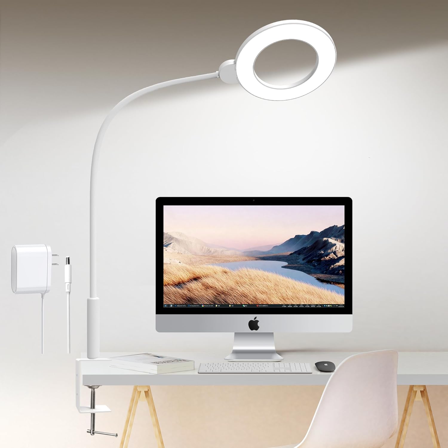 SEOUFRDZ Led Desk Lamp for Home Office, Stepless Dimming Desk Lamps ...
