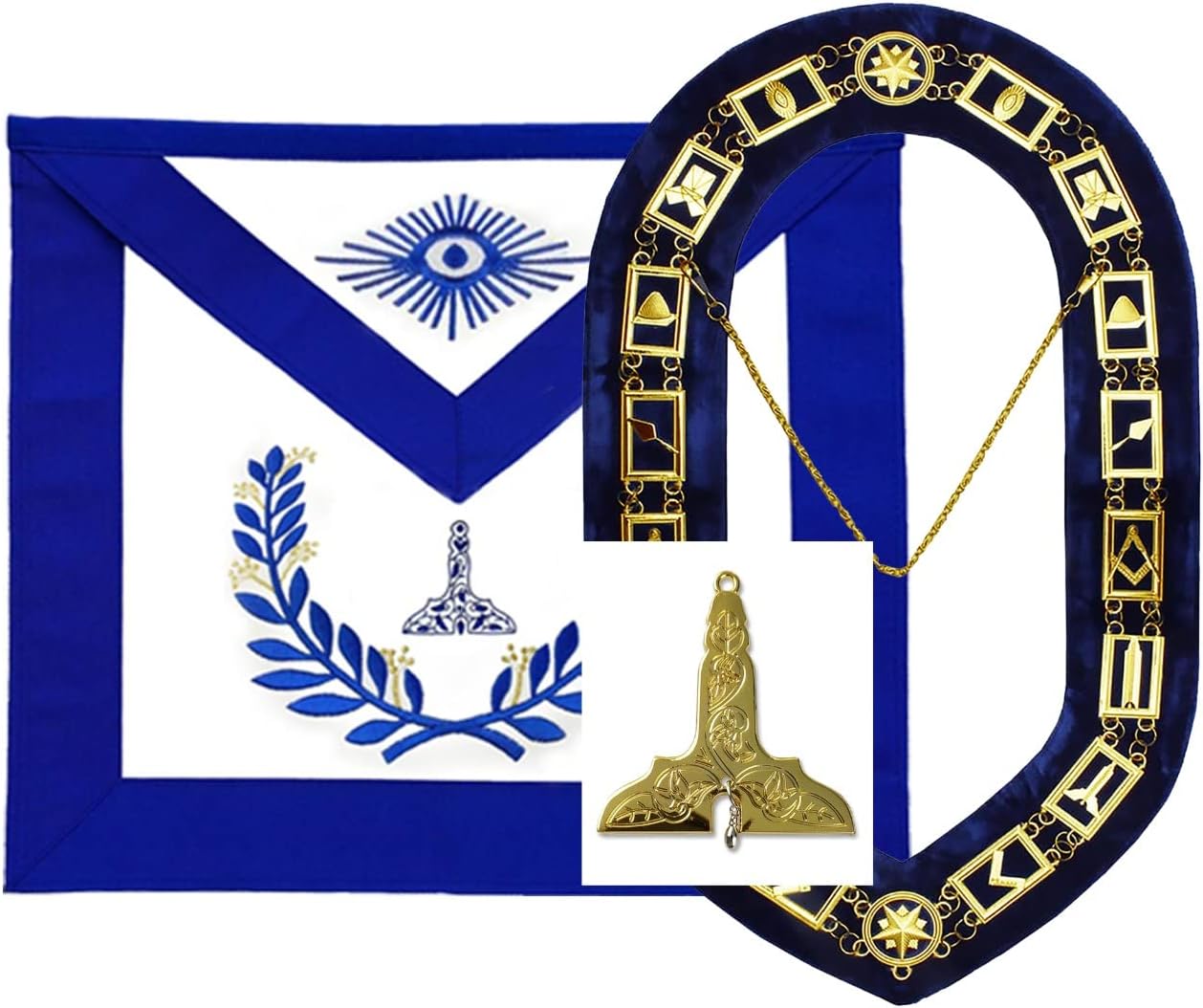 Amazon.com: RIAZ IMPEX Masonic Regalia Blue Lodge Officer Sr. Warden ...