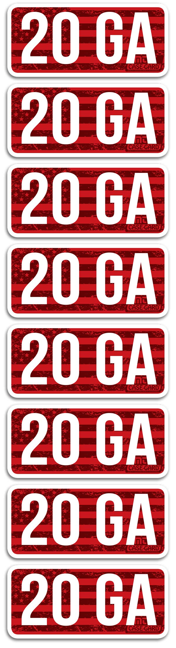 Snapklik.com : Ammo Caliber Labels 20 Gauge 8 Pack