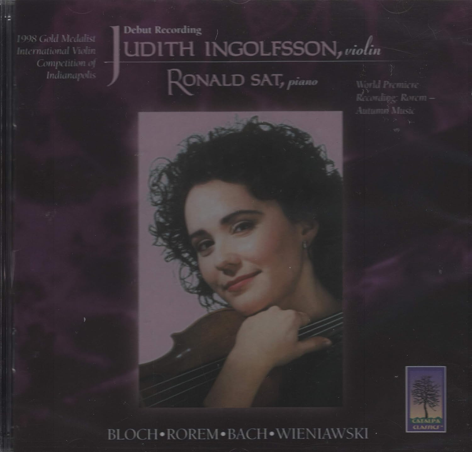Judith Ingolfsson, Ernst Bloch, Johann Sebastian Bach, Henri Wieniawski ...