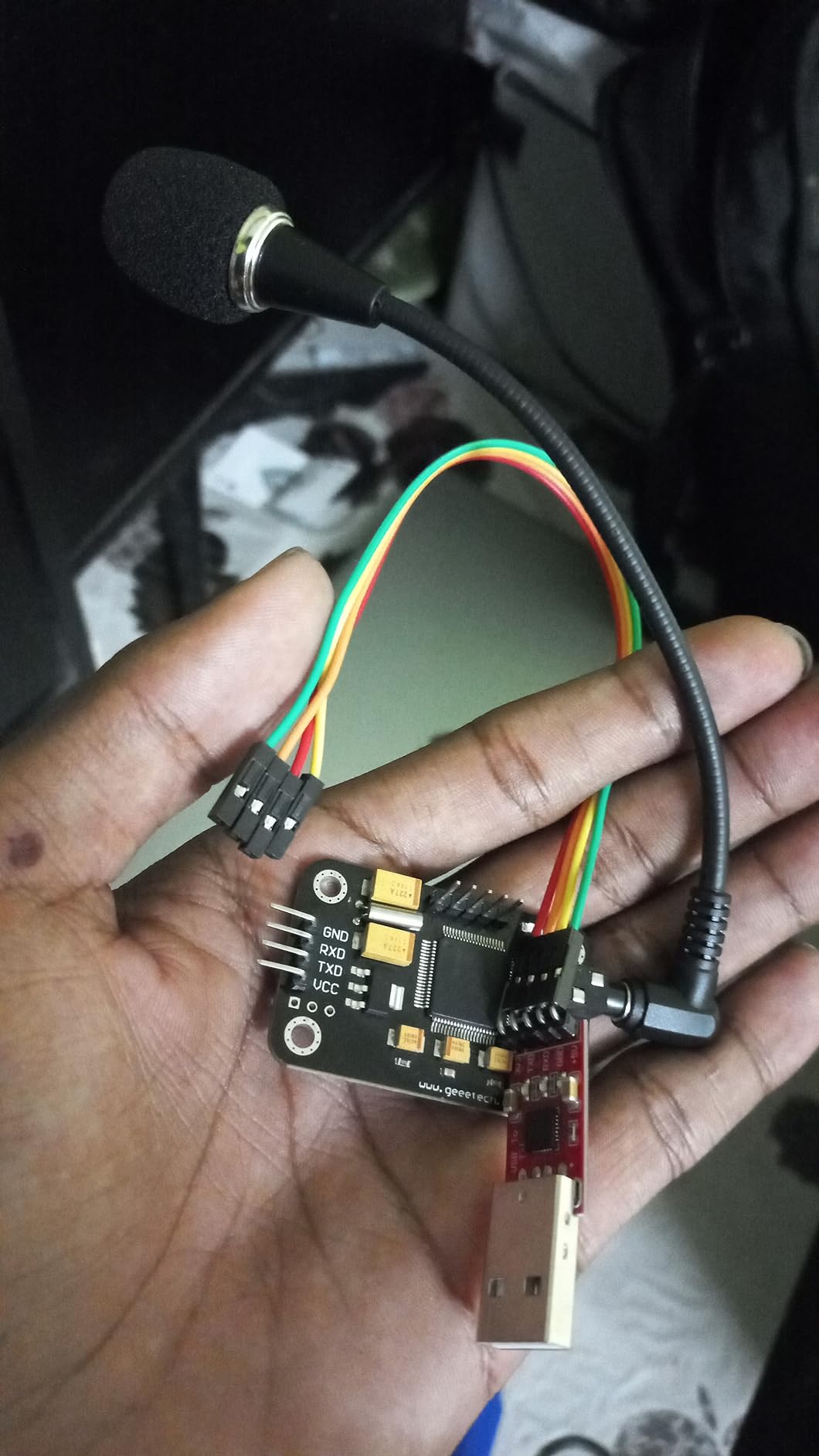 Robocraze Speech Recognition Module With Microphone Dupont Jumper Wire Speech Recognition Voice ...