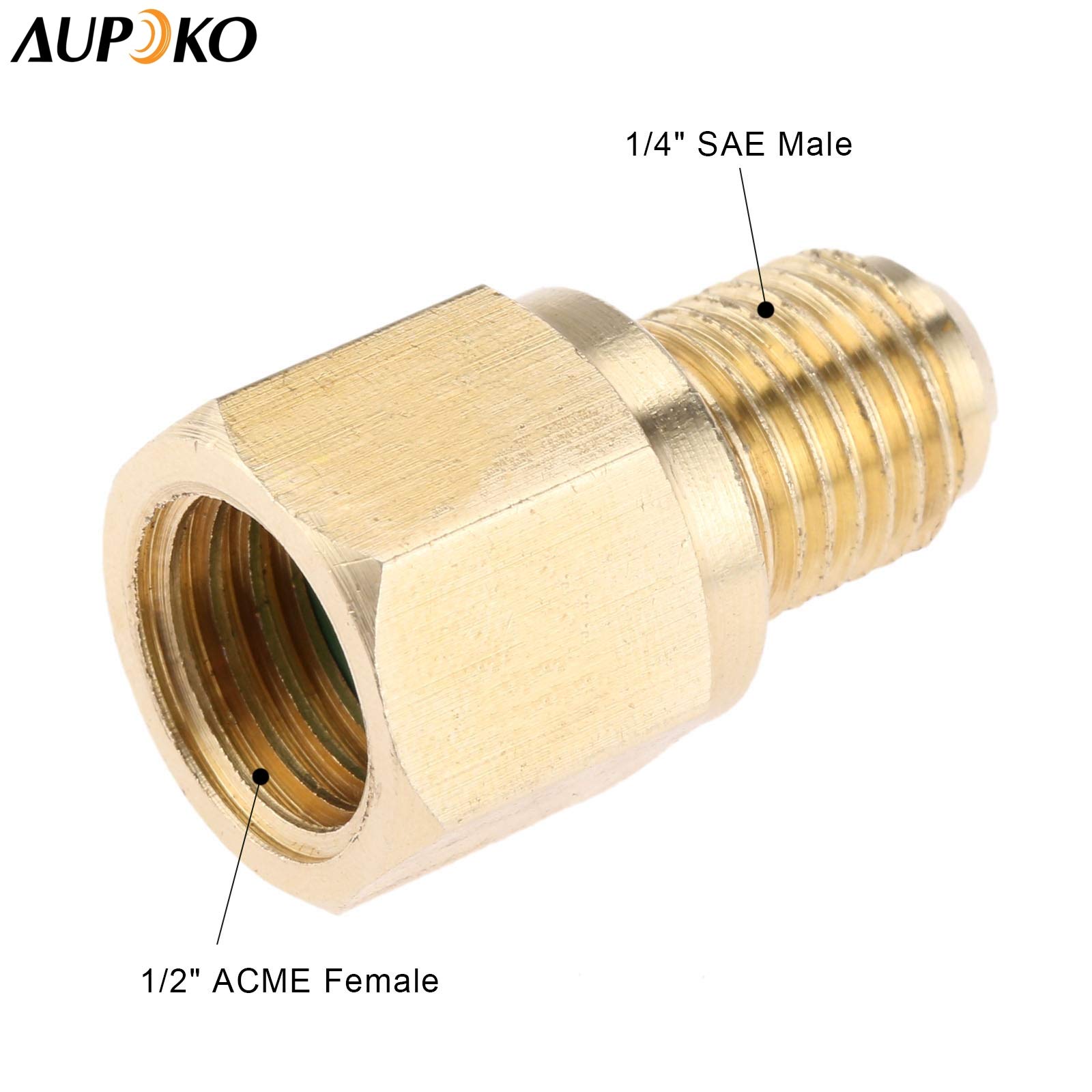 Snapklik.com : Aupoko R134A Refrigerant Tank Adapter, 1/4" Male To 1/2 ...