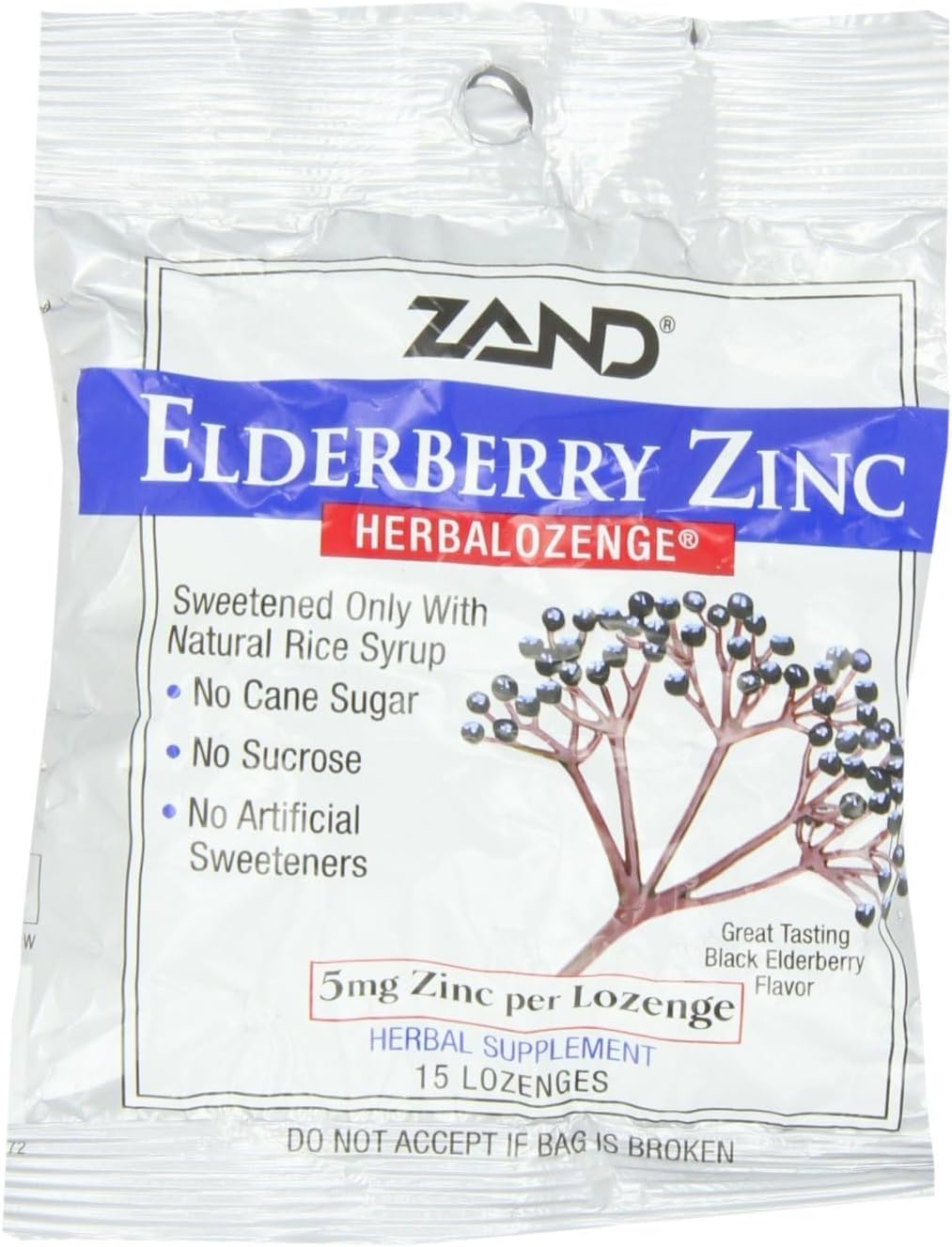 Amazon.com: Zand Herbal Lozenge-Elderberry Zinc 15 Lozenge (12 Pack ...
