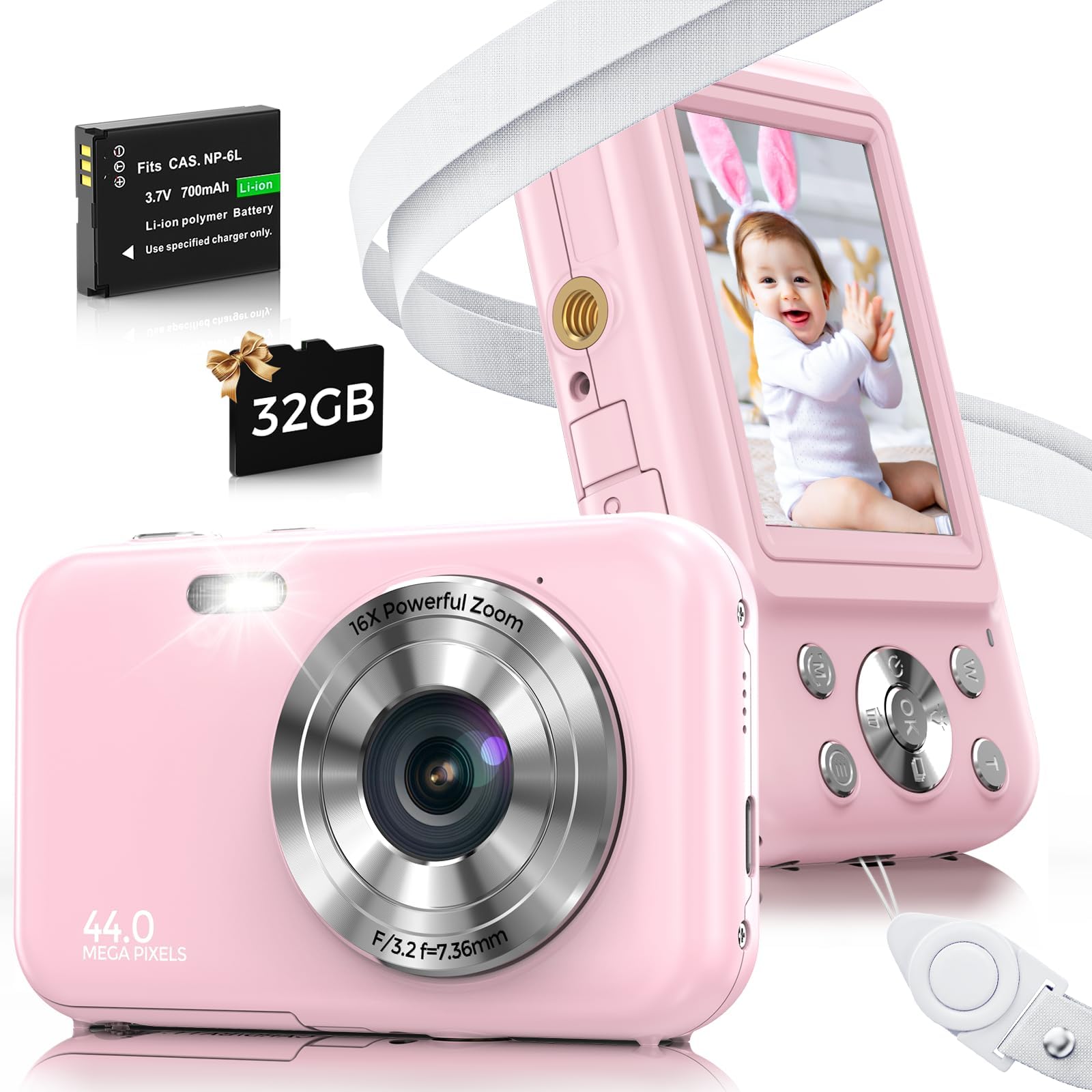 Amazon.com : AiTechny Digital Camera, 1080P FHD Camera for Kids, 44MP ...