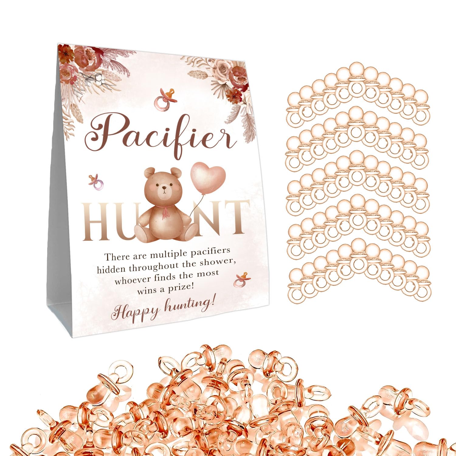 Amazon.com : Guawubiang Winnie Pacifier Hunt Baby Shower Game, Mini ...