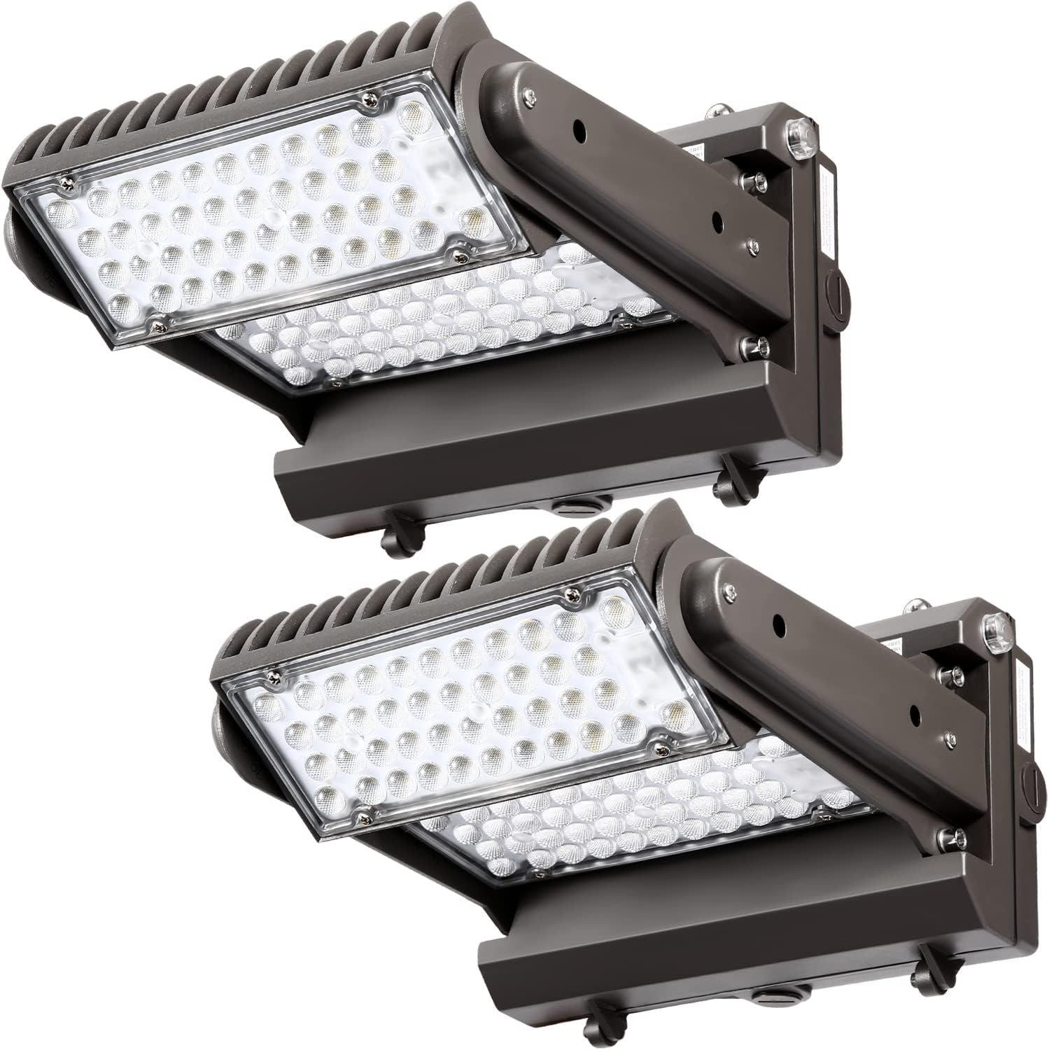 Dusk to Dawn100W Rotatable LED Wall Pack Light, 5000K 13000LM 400-600W HPS/HID Equiv, ETL ...