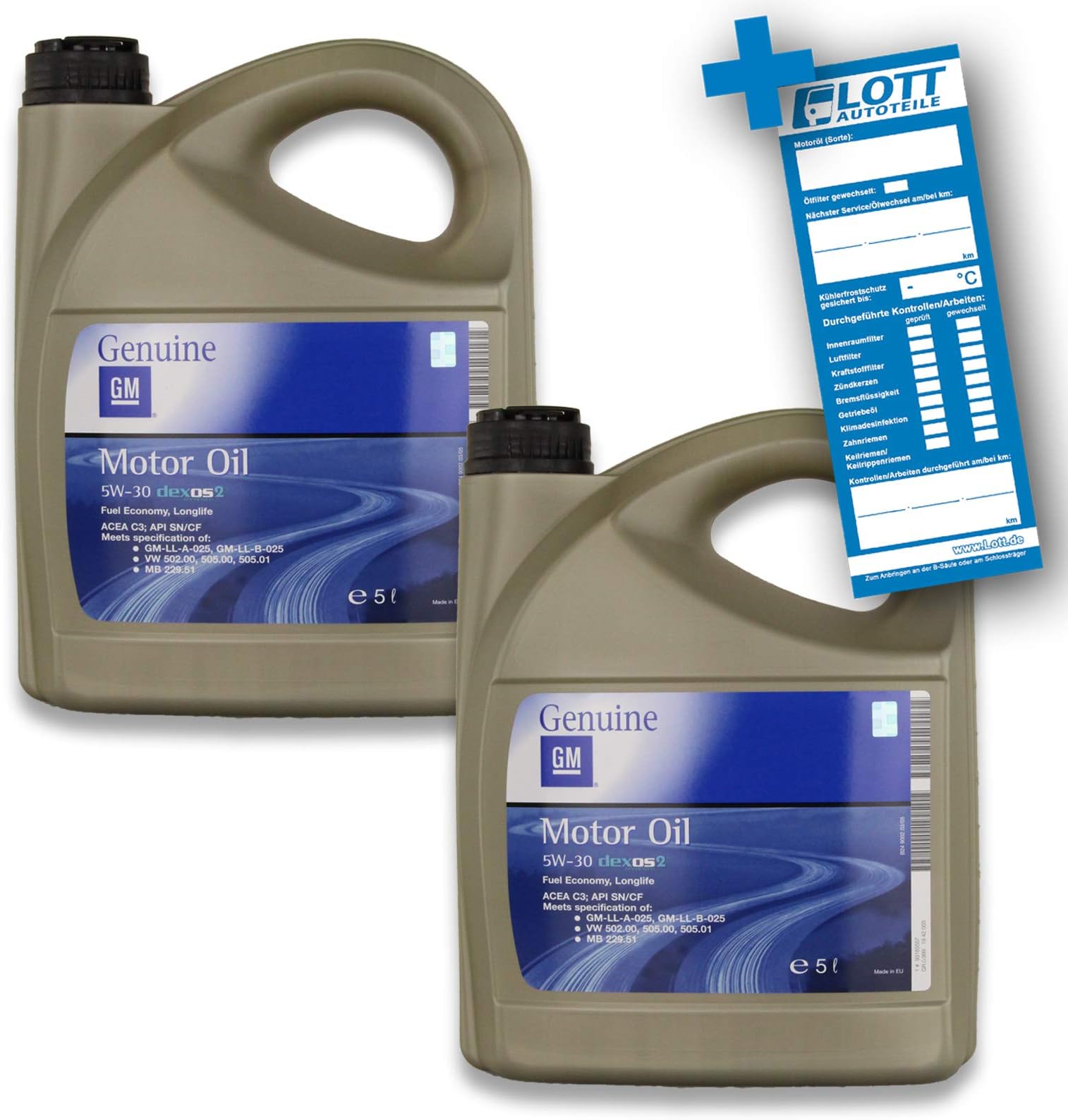 2x 5 litre = 10 litres, Vauxhall GM 5W-30 dexos2 engine oil ...