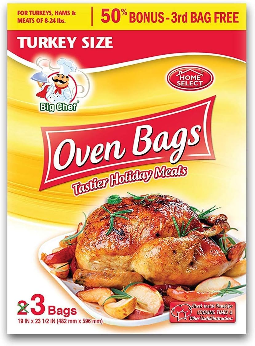 Amazon.com: Home Select Oven Bags Turkey Size - 3 Ct. (Pack of 2): Home ...