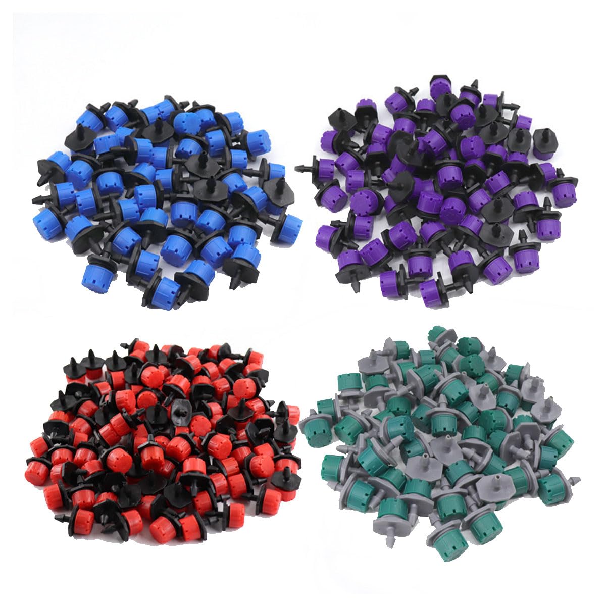 Amazon.com : 100PCS Adjustable Irrigation Drippers Sprinklers 1/4 Inch ...