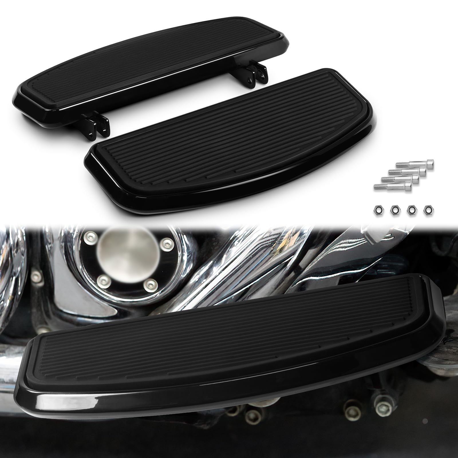 Snapklik.com : JUNJUMOTO Rider Footboard Floorboard Traditional Shape ...