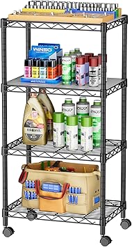 Amazon.com: SINGAYE 4 Small Wire Shelves Kitchen Pantry Close Home ...