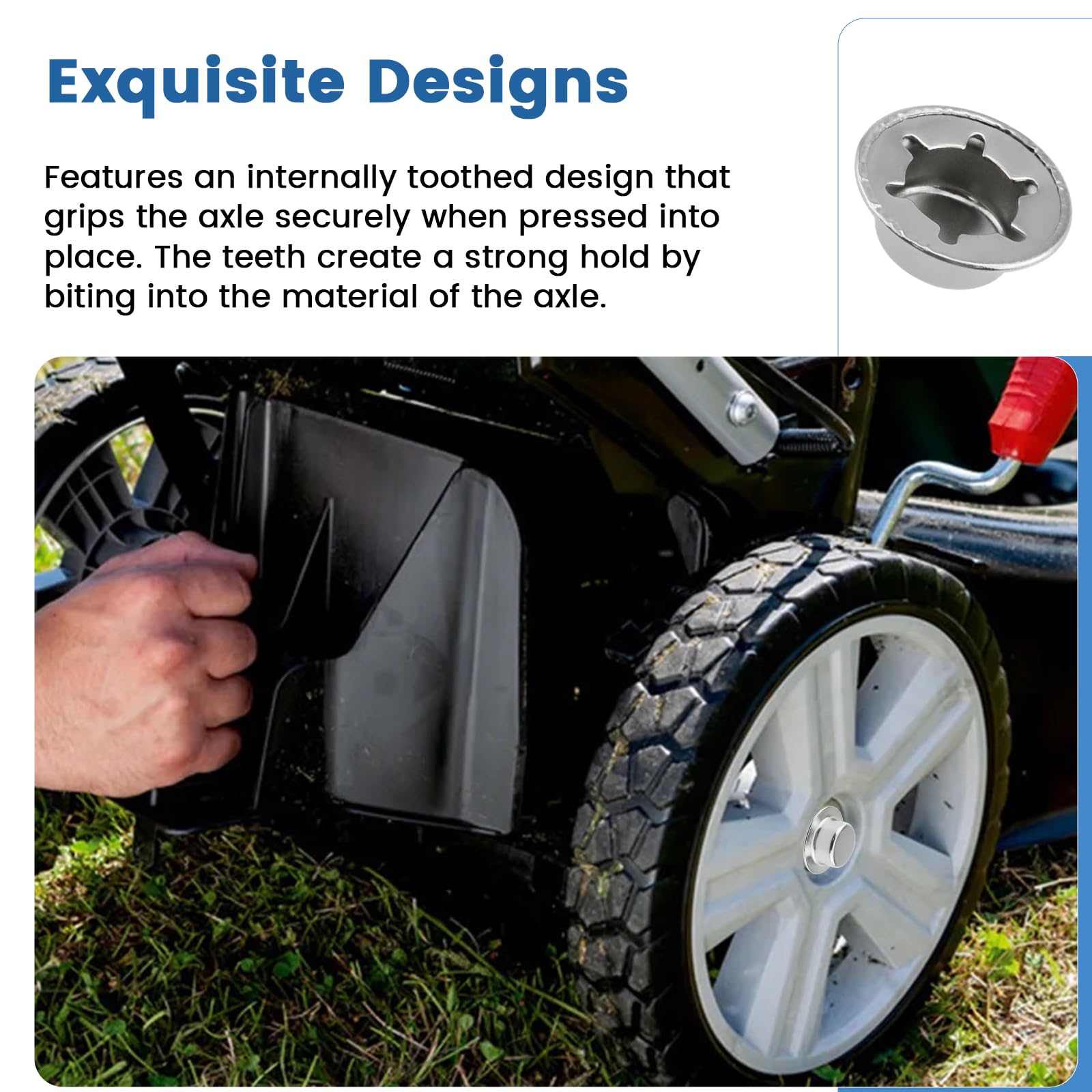 Snapklik.com : HONSNKS Push On Pushnut Cap Fits 5/8 Inch Axles, Spring ...