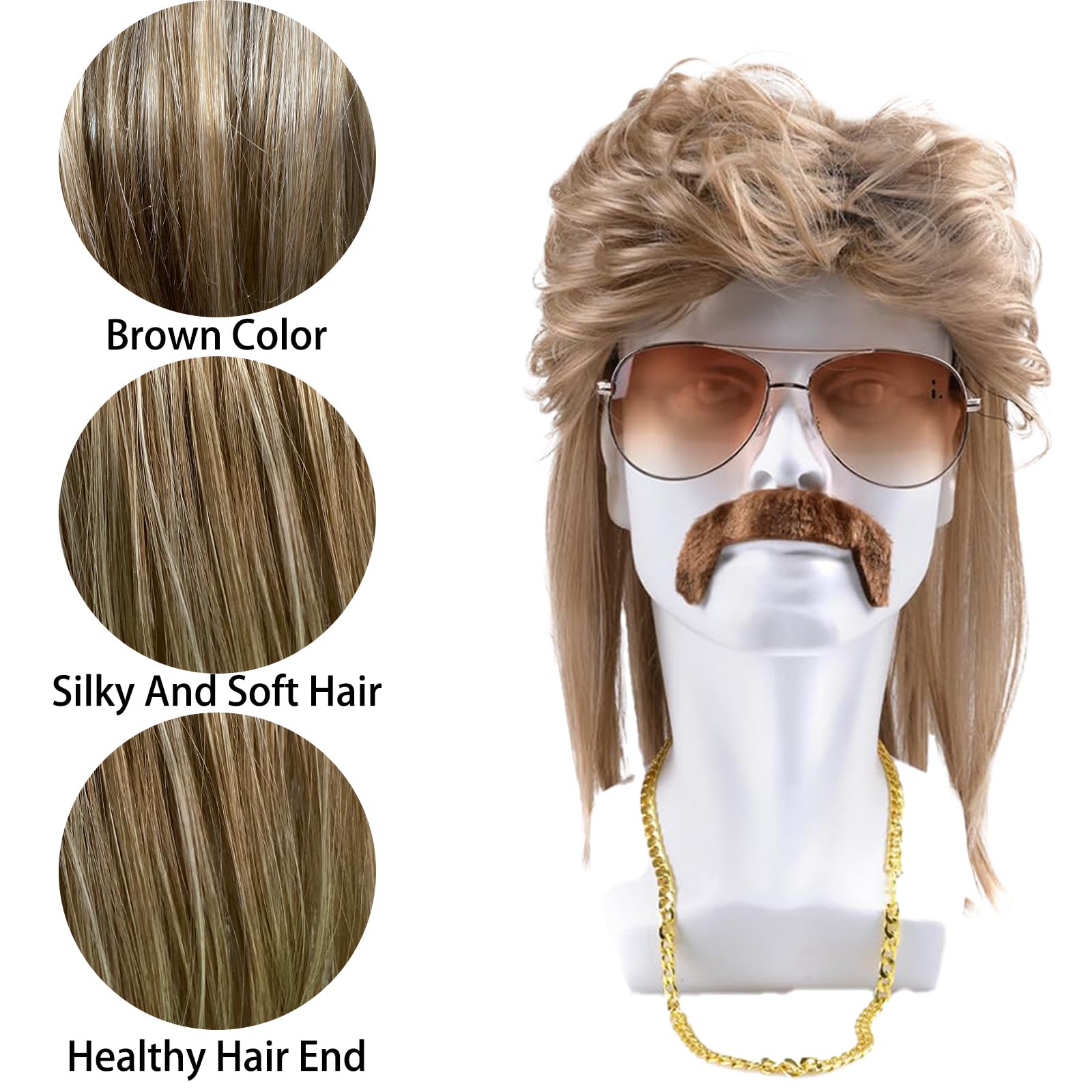 Parrucca Bionda Mullet Parrucche Mullet | Partyshop.it